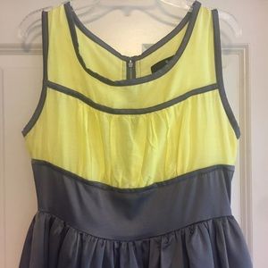 Ryu | Dresses | Ryu Yellow Gray Silk Dress | Poshmark